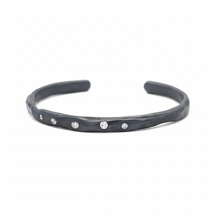 Mixed Metal Bracelets, Black Wrap Bracelet, Simple Metal Bracelet ...
