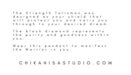 Strength Talisman Sterling Silver Black Diamond Pendant – Chikahisa Studio